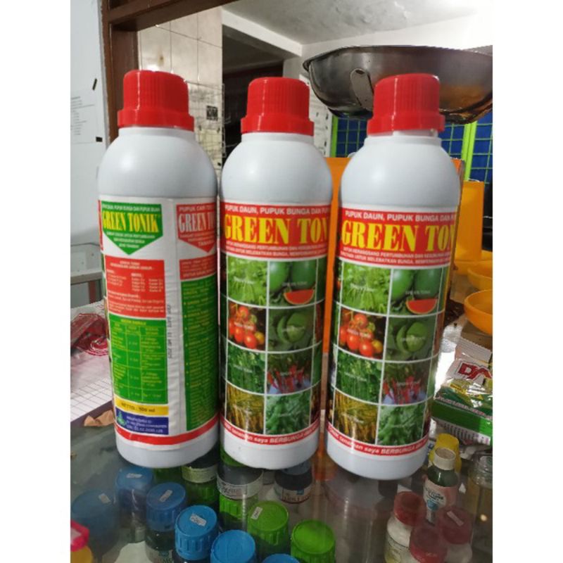 Jual Pupuk green tonik kemasan 500ml/ Pupuk Penyubur Tanaman Buah Akar Daun Bunga / Pupuk green ...