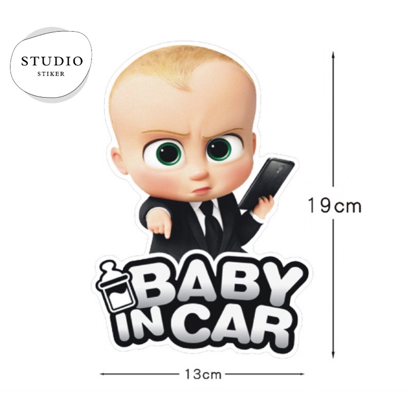 Jual Stikerstudio - Stiker mobil Baby in car stiker the baby boss / The ...