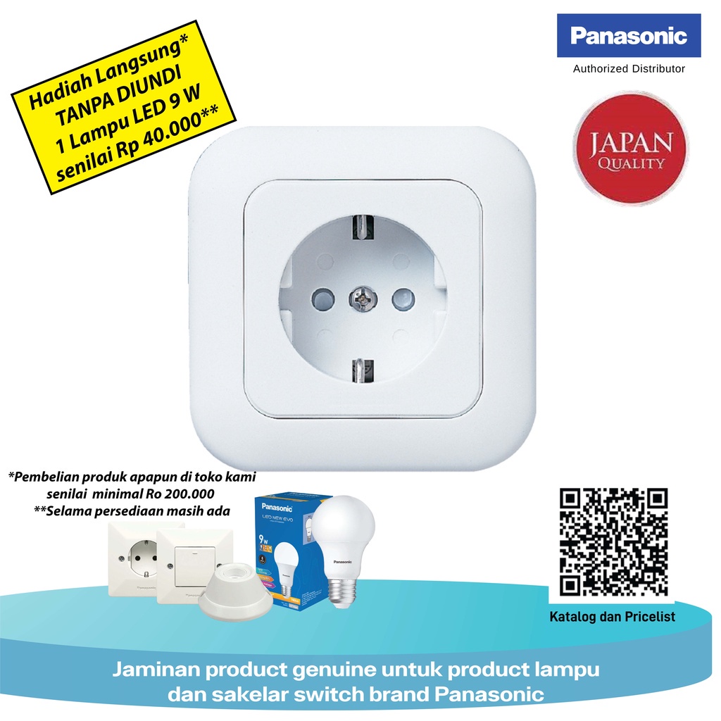 Jual Stop Kontak Panasonic CP Original WEJP 1121-7 Putih Murah Kualitas Bagus, Stop Kontak Inbow ...