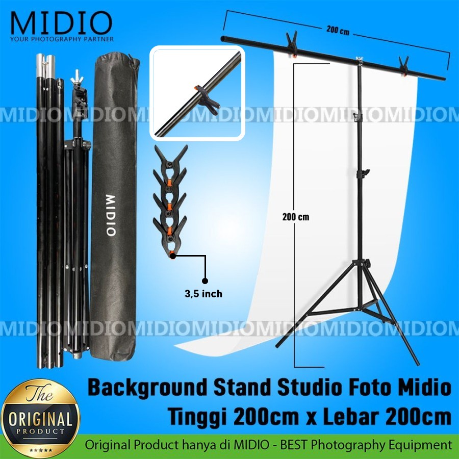 Jual Stand Background Foto Studio Midio Tinggi 2Meter x Lebar 2Meter ...