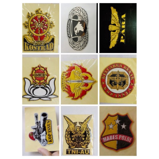 Jual sticker kostrad airborne para brimob komando tni au mabes polri ...