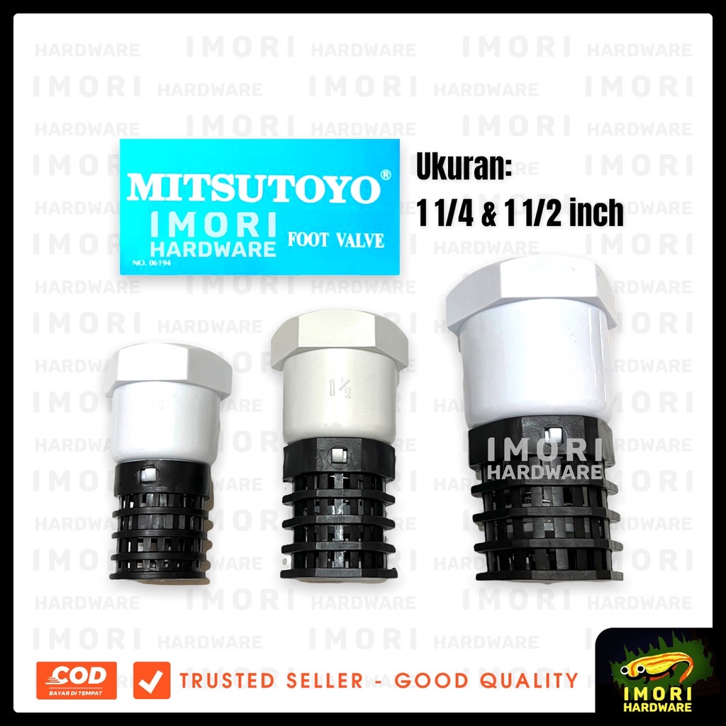 Jual MITSUTOYO Foot Klep PVC 1 1/2 1 1/4 inch - Foot Valve Tusen ...