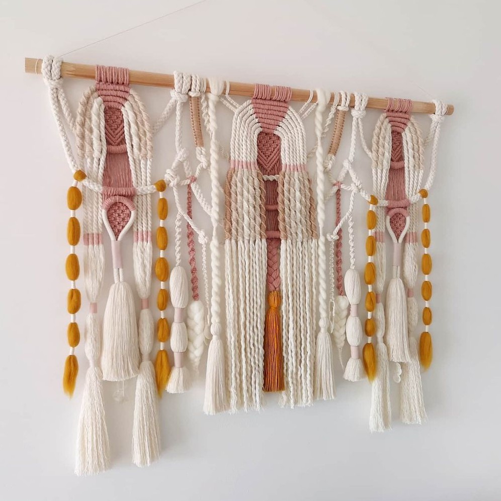 Jual Macrame wall hanging / makrame hiasan dinding 90x70cm | Shopee ...