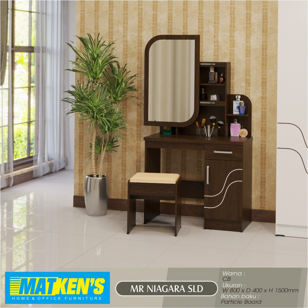 Jual Trenz Furniture - Meja Rias Sliding Meja Skincare Kaca Geser ...