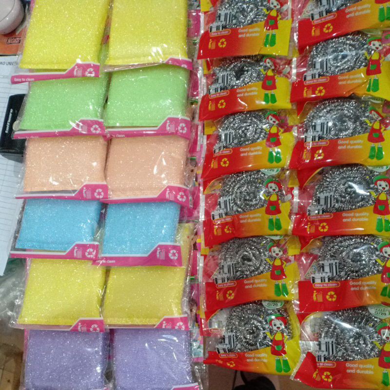 Jual SABUT CUCI PIRING BUSA PELANGI /KAWAT 15g ISI 12 PCS | Shopee ...