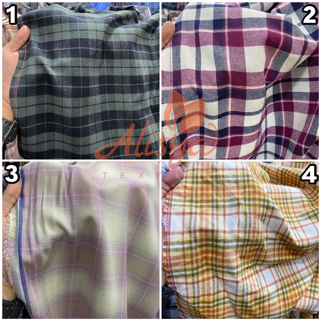 Jual Bahan Kain Flannel Kemeja dan Celana Tartan Import ALT 2D / 0.5 ...