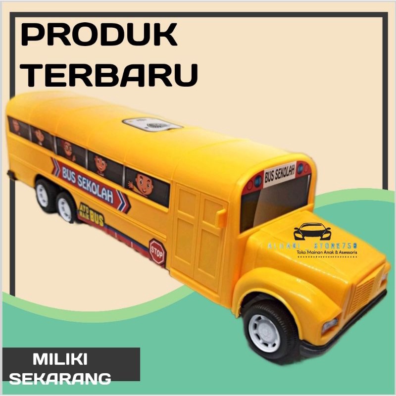 Jual mobil bus mainan / bus sekolah / mobil bis sekolah ukuran besar ...