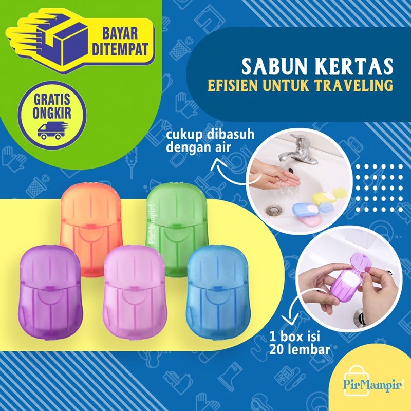 Jual TRAVEL PAPER SOAP - Sabun Kertas Efisien Travelling Aroma Wangi ...