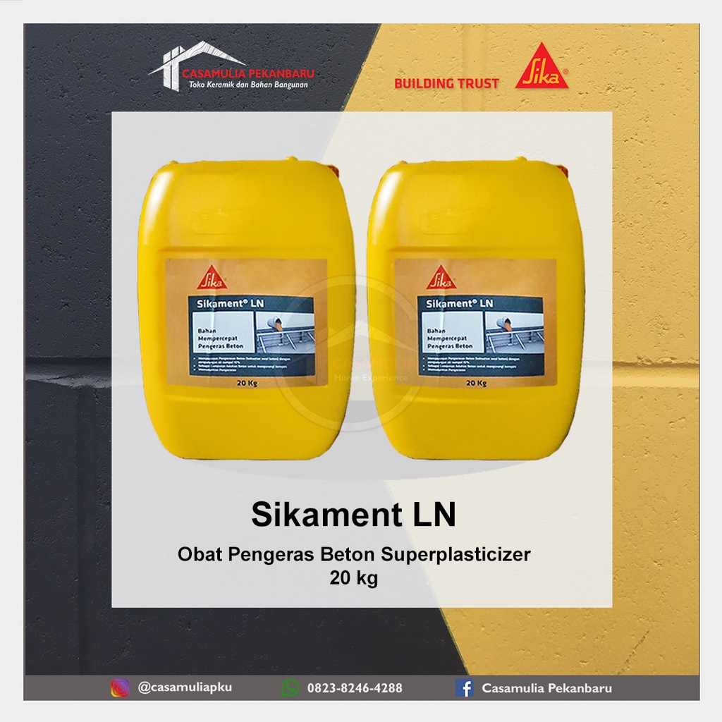 Jual Sikament LN - Obat Pengeras Beton Superplasticizer 20kg | Shopee Indonesia