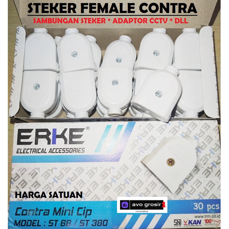 Jual Steker gepeng female contra colokan Input Mini Cip | Shopee Indonesia