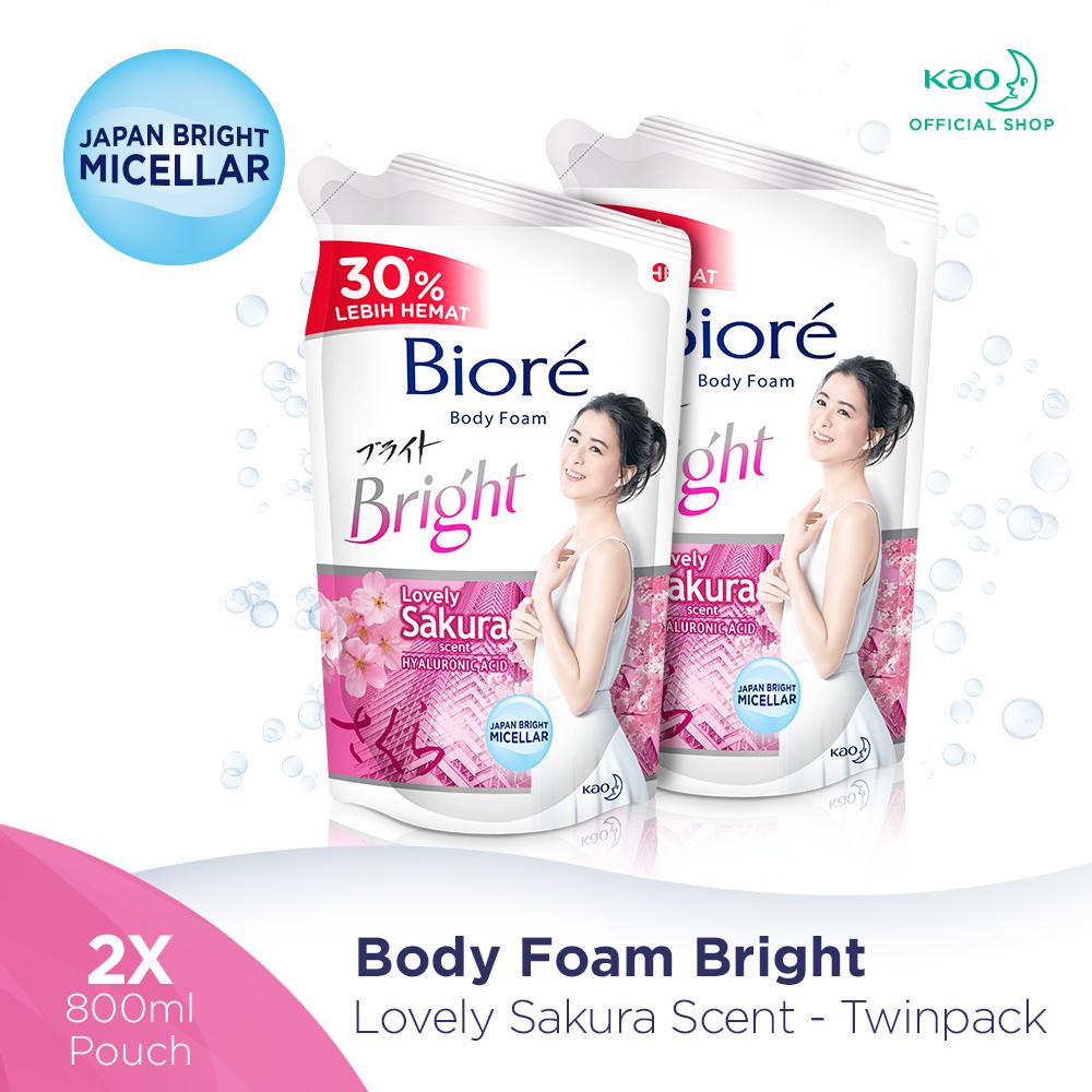 Jual Biore Bright Lovely Sakura Sabun Mandi 2 x 800ml | Shopee Indonesia