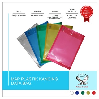 Jual EAGLE Map Plastik Kancing Bening Vertical Folio F4/Data Bag 6 PCS/Pack | Shopee Indonesia