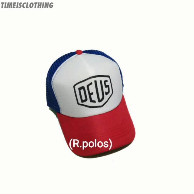 Jual Promo Topi Deus Trucker Jaring 3 Warna Merah Putih Biru TIC ...