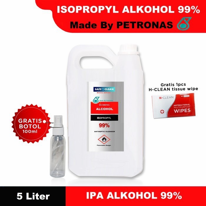Jual Cairan Alcohol Medis Isopropyl IPA 99% 5L | Shopee Indonesia