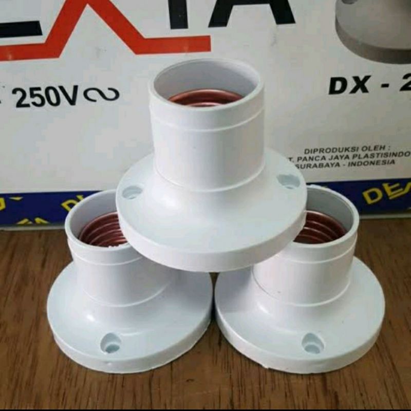Jual DEXTA Fitting Fiting Plafon Bulat PUTIH HITAM DX-211L Tempel Murah | Shopee Indonesia