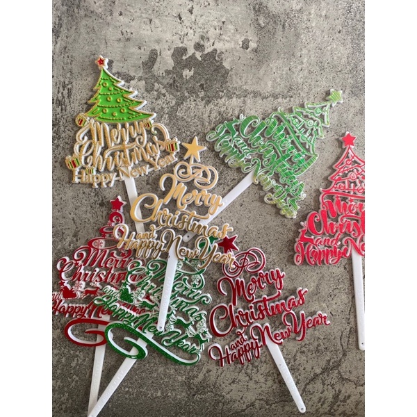 Jual Topper Kue Natal - Motif Pohon | Shopee Indonesia