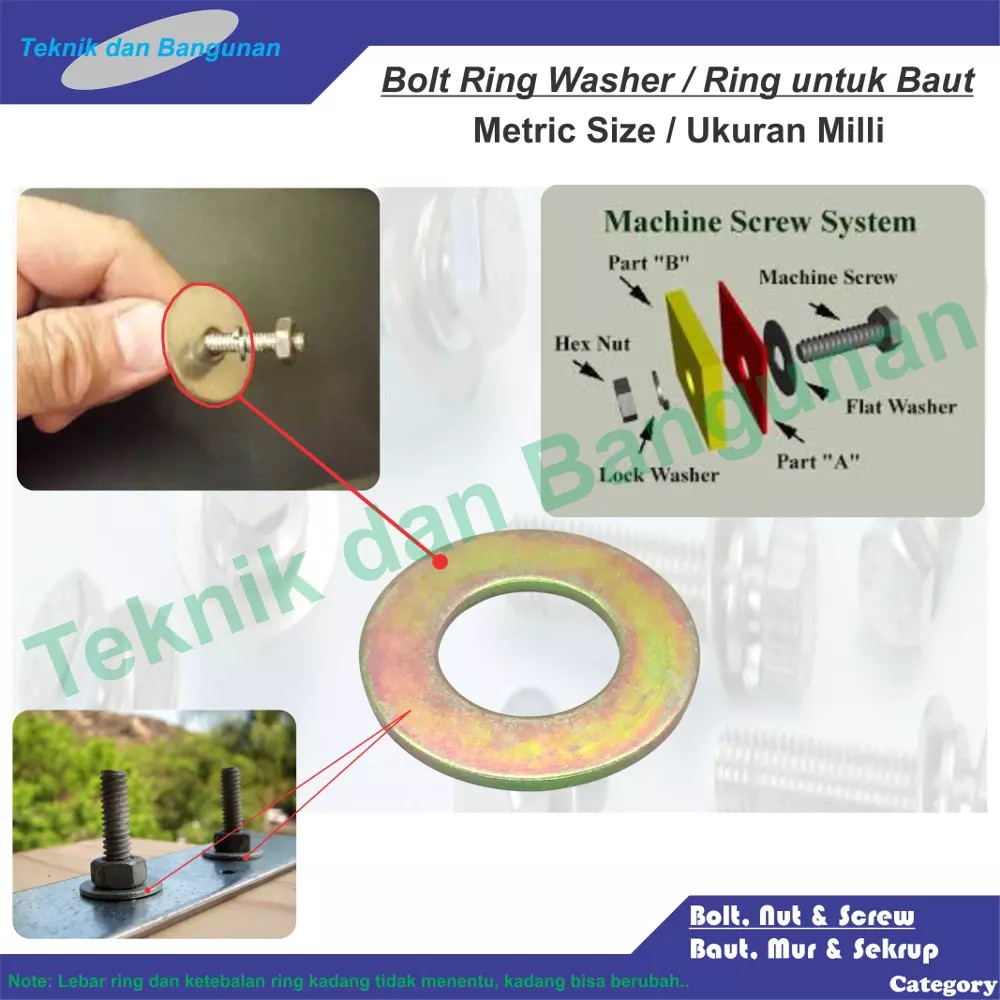Jual Ring Baut Ukuran M8 Isi 100pcs Per Pack | Shopee Indonesia