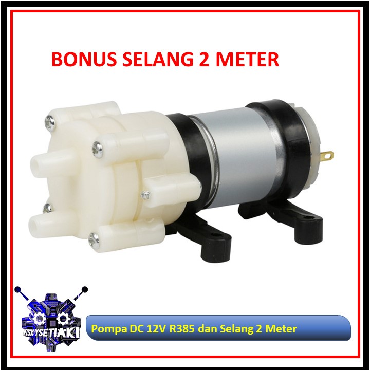 Jual Pompa DC 12V R385 Gratis selang 2 Meter | Shopee Indonesia