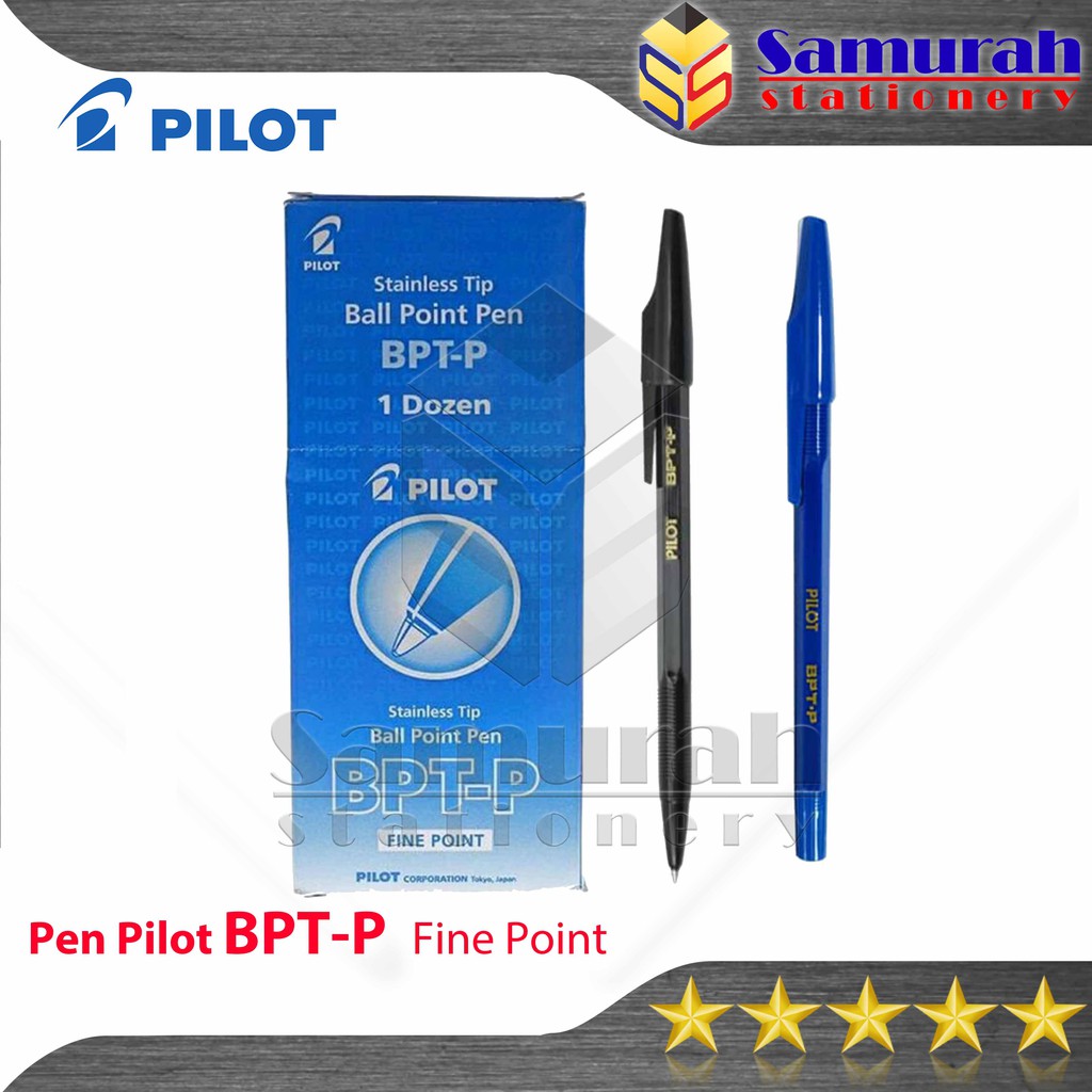 Jual Ballpoint Pilot BPT-P Fine Point / Pulpen BPTP Asli Original / Pen Cabut Hitam - Biru ...