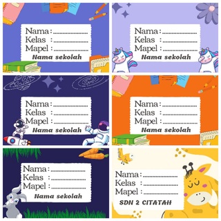 Jual isi 10 pcs Label nama untuk buku/label nama sekolah/label nama/stiker nama | Shopee Indonesia
