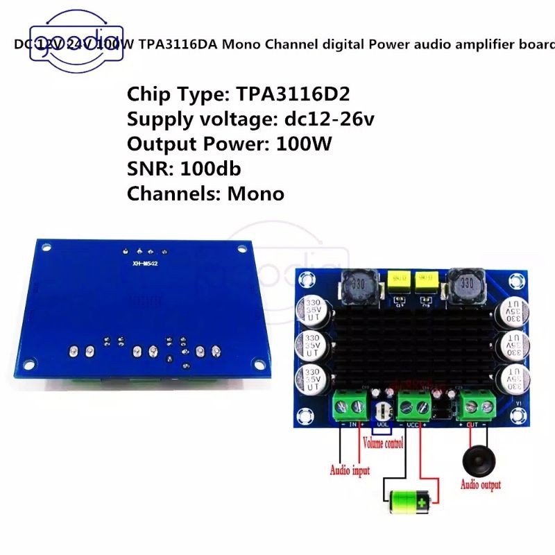 Jual TPA3116D2 MONO Amplifier class d DC12v-24v | Shopee Indonesia