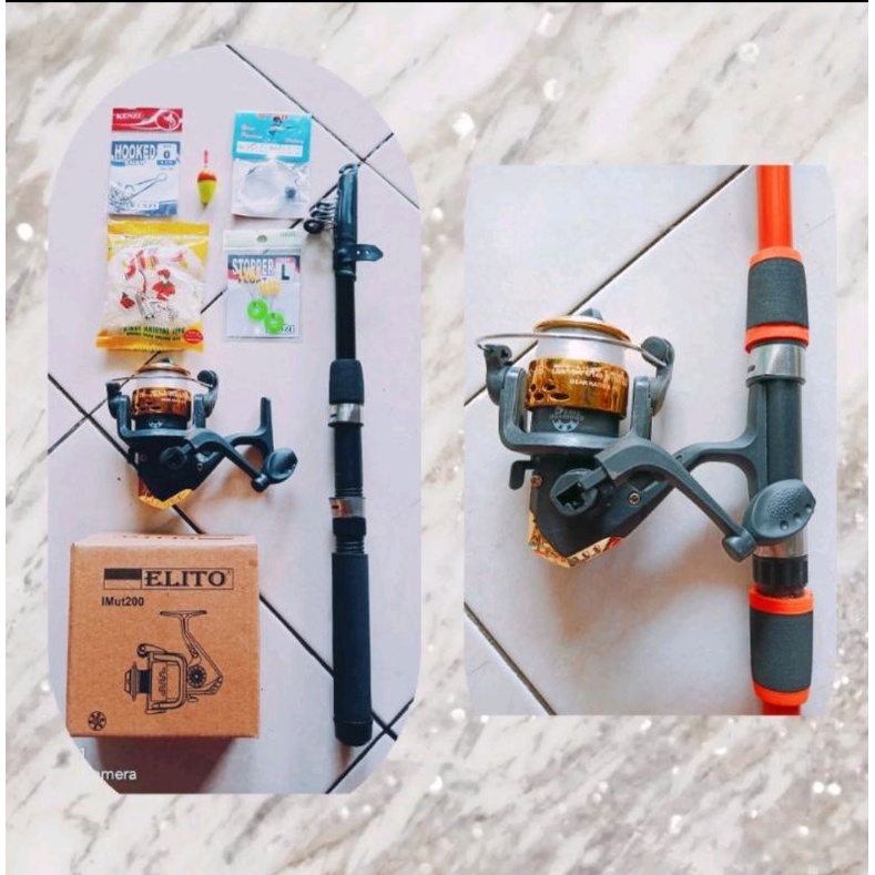 Jual [COD] Set Pancing Joran Fiber KAGAWA 150 cm,Reel TIPE 200+KAIL 1 ...