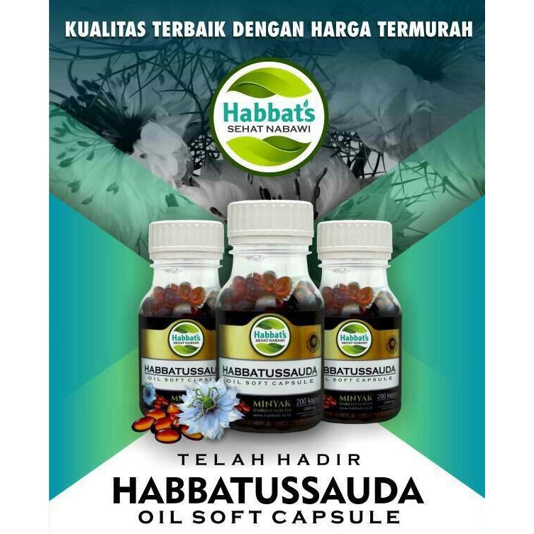 Jual HABBATUSSAUDA OIL SOFT CAPSULE - 200 PROMIL (ORIGINAL) | Shopee ...
