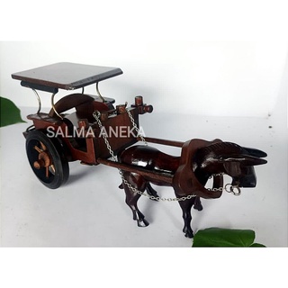 Jual MINIATUR DIECAST ANDONG DOKAR DELMAN BENDI KUDA KAYU | Shopee Indonesia