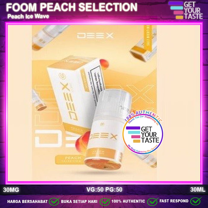 Jual Liquid Foom Deex Peach Selection Peach Ice Wave Salt 30ML by FOOM ...