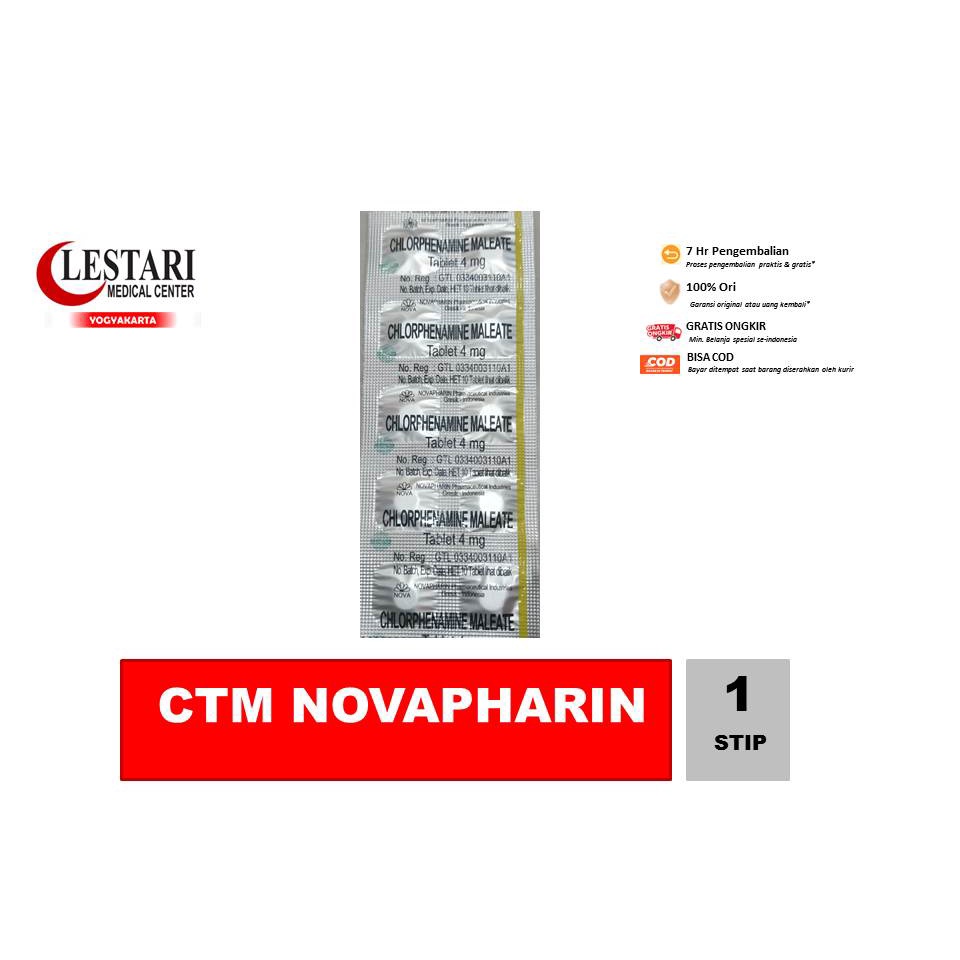 Jual Novapharin CTM 1 Strip / 10 Tablet / Alergi Gatal Biduran | Shopee Indonesia