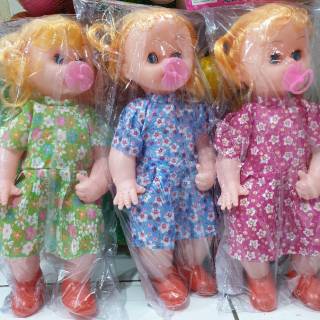 boneka dot empeng bayi botak dan susan suara menangis dan mama papa ...