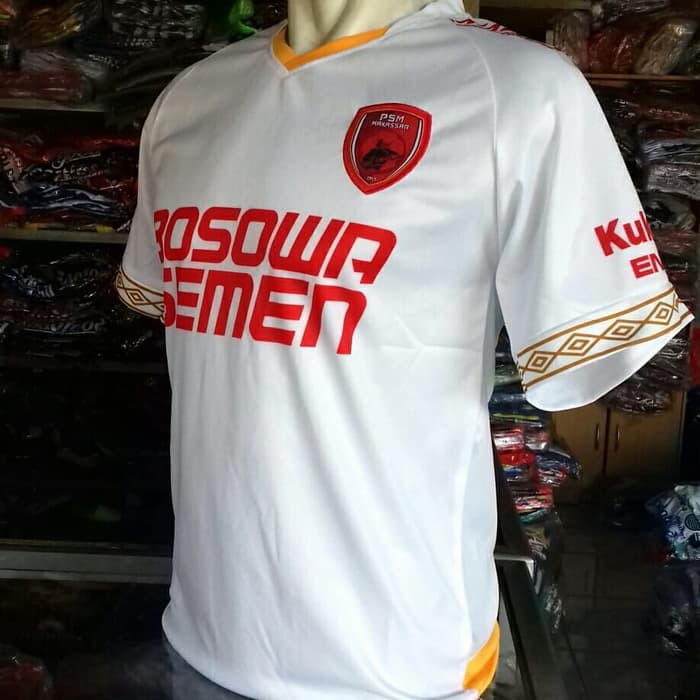 Jual Jersey PSM Away Putih Grade Lokal Full Printing Climacool | Shopee ...