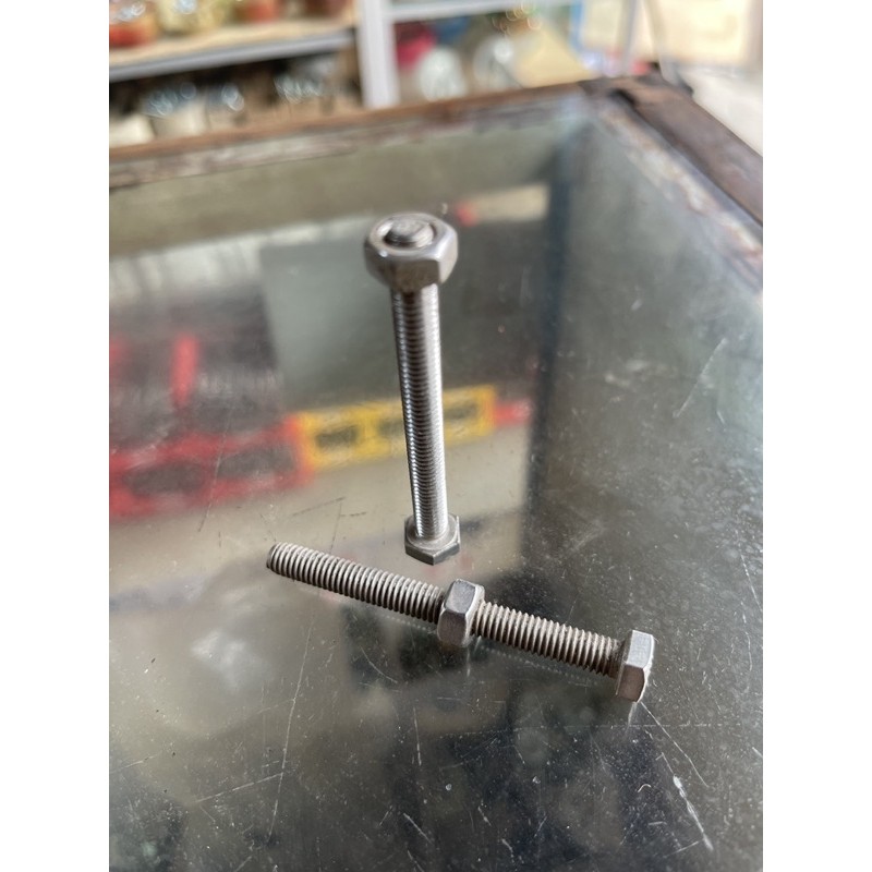 Jual BAUT MUR STAINLESS STEEL M6 x 60 - BAUT MUR HEX KUNCI 10 PANJANG 6 ...