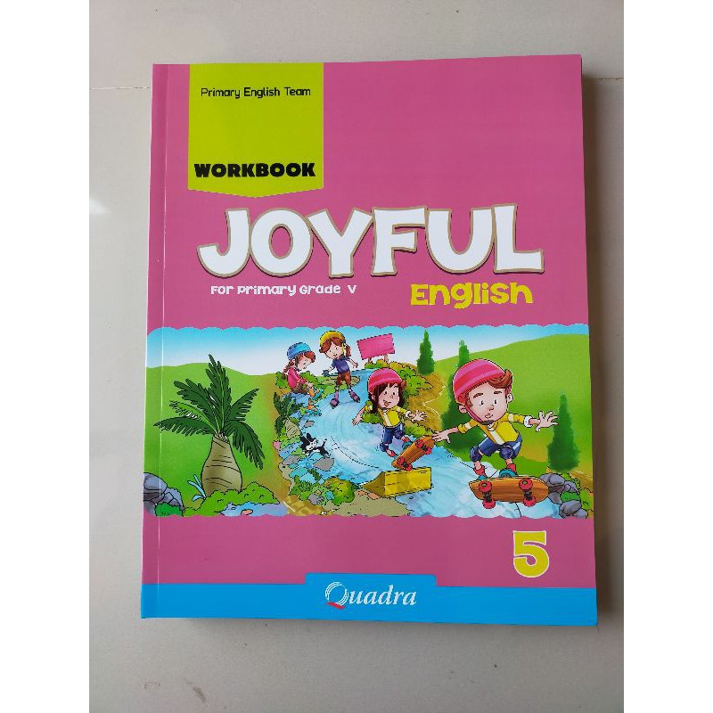 Jual ORI buku teks woorkbook joyful bahasa Inggris k13 kelas 5 penerbit quadra | Shopee Indonesia