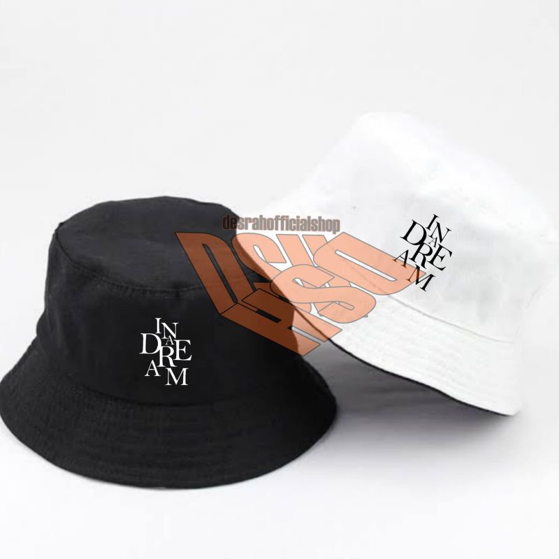 Jual BUCKET HATS Korean NCT dream IN A DREAM tulisan hitam putih | Shopee Indonesia
