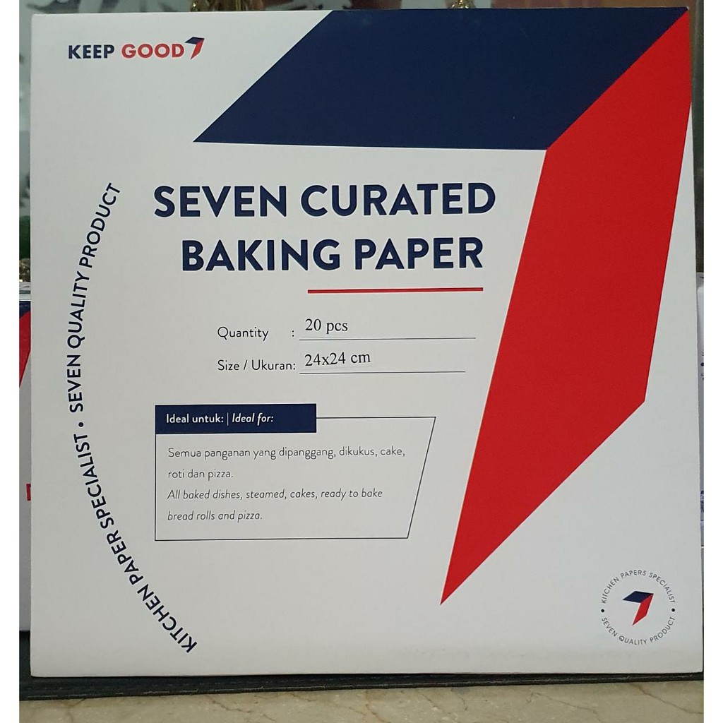 Jual Baking paper seven kertas alas kue - Size 24x24 cm | Shopee Indonesia