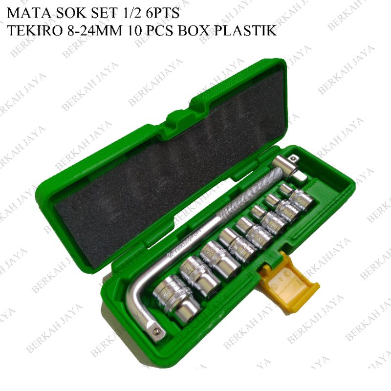 Jual TEKIRO Kunci Sock Set 6PT 1/2 Inch DR / Hand Sokcket Set Tekiro 10 ...