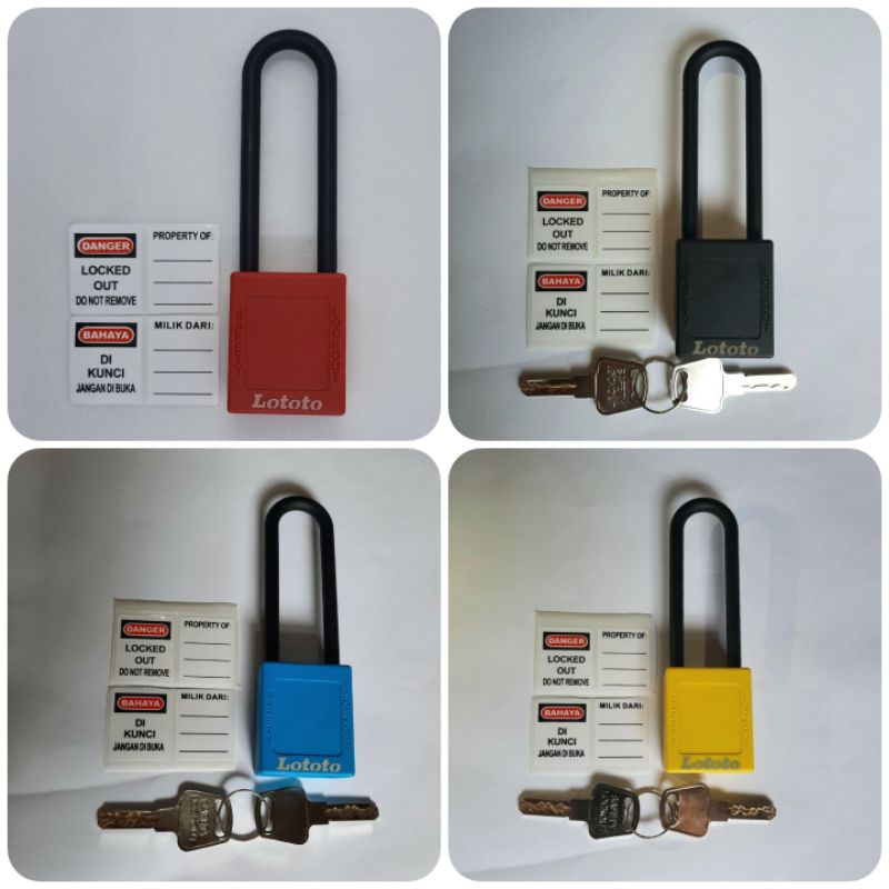Jual LOTOTO L406LT Gembok Safety Loto Padlock Lockout Tagout Leher ...