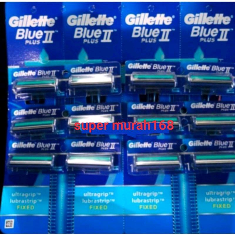 Jual Gillette pisau cukur Goal blue isi 12pcs. | Shopee Indonesia