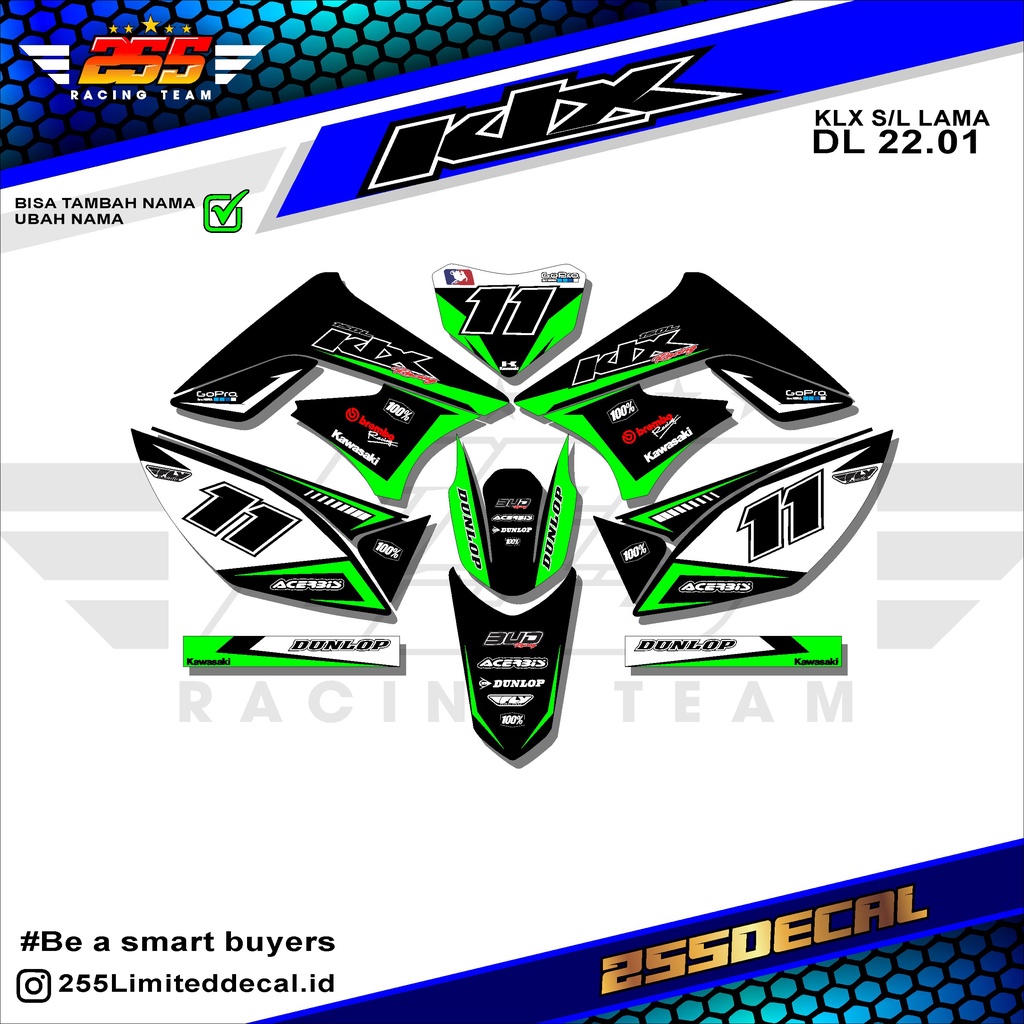 Jual (COD) Decal Stiker KLX Lama - Decal Stiker Lis Variasi KLX 150 S ...