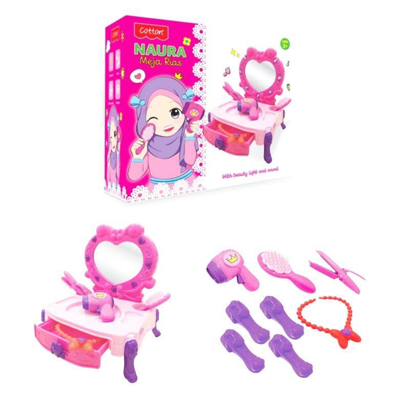 Mainan salon / Naura meja rias / mainan anak perempuan | Shopee Indonesia