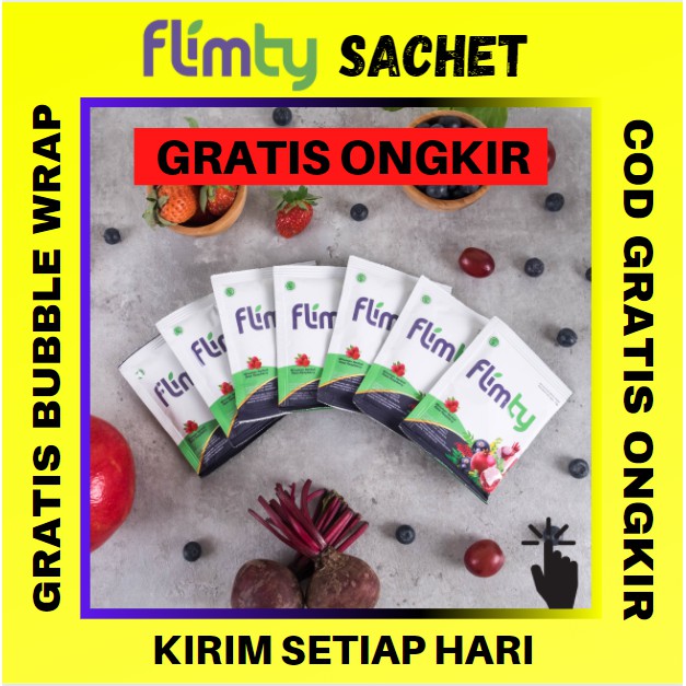 Jual FLIMTY ORIGINAL PER 1 SACHET PELANGSING DIET FIBER ECER ...