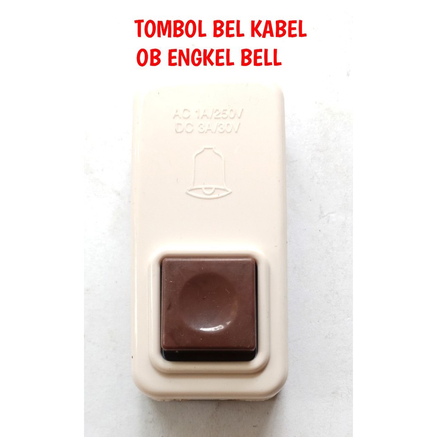 Jual TOMBOL BEL RUMAH/TOMBOL BEL KABEL/KNOB BELL/OB ENGKEL BELL/1 dos ...