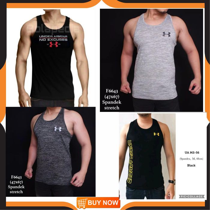 Jual KAOS SINGLET PRIA OLAHRAGA COWOK COWO GYM FITNES JOGING RUNNING ...