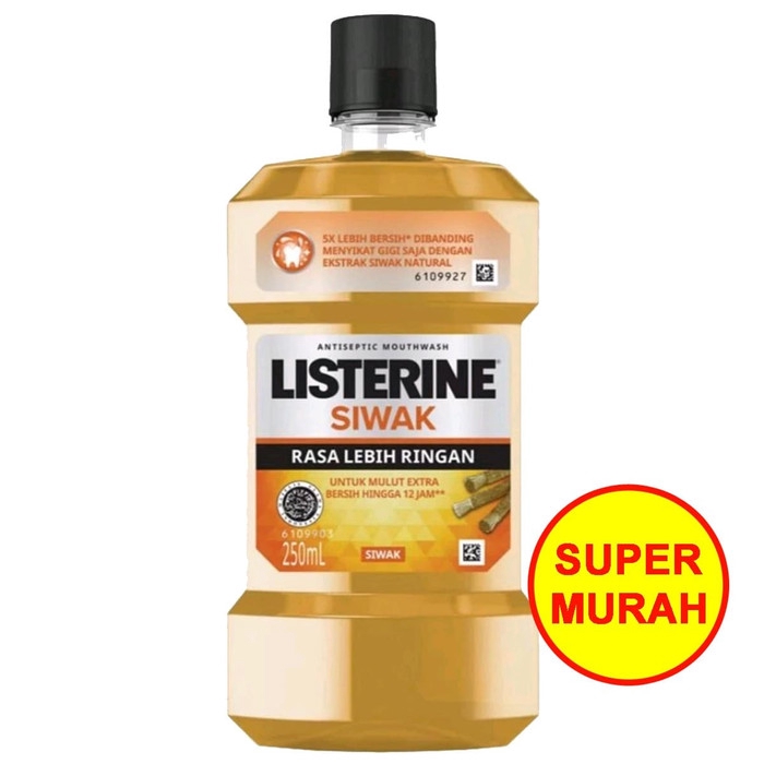 Jual Listerine Siwak Antiseptic Mouthwash 250 Ml | Shopee Indonesia