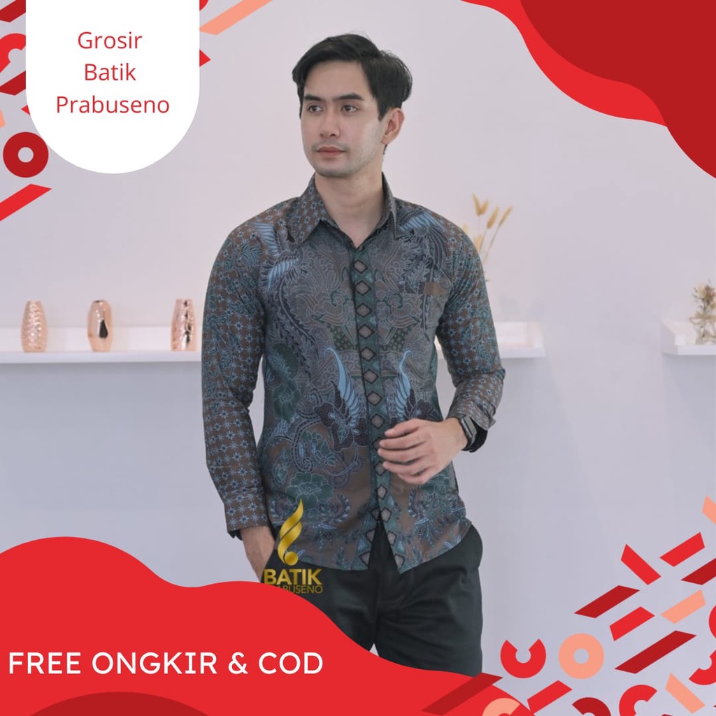 Jual Motif Rakabumi Batik Pria Size M L XL XXL Batik Prabuseno Hem ...