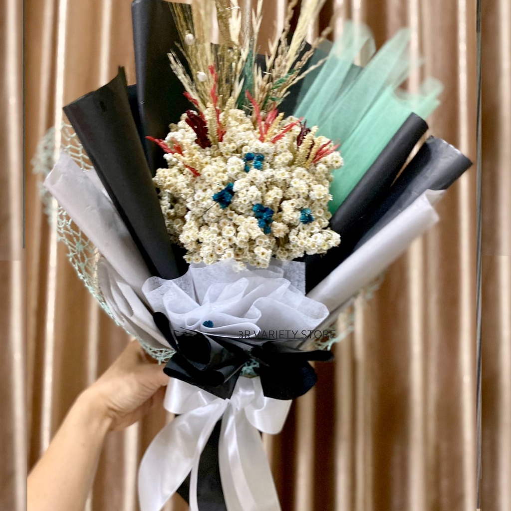 Jual Buket Bunga Kering Edelweis / Bouquet Dried Flower Edelweis Rustic ...