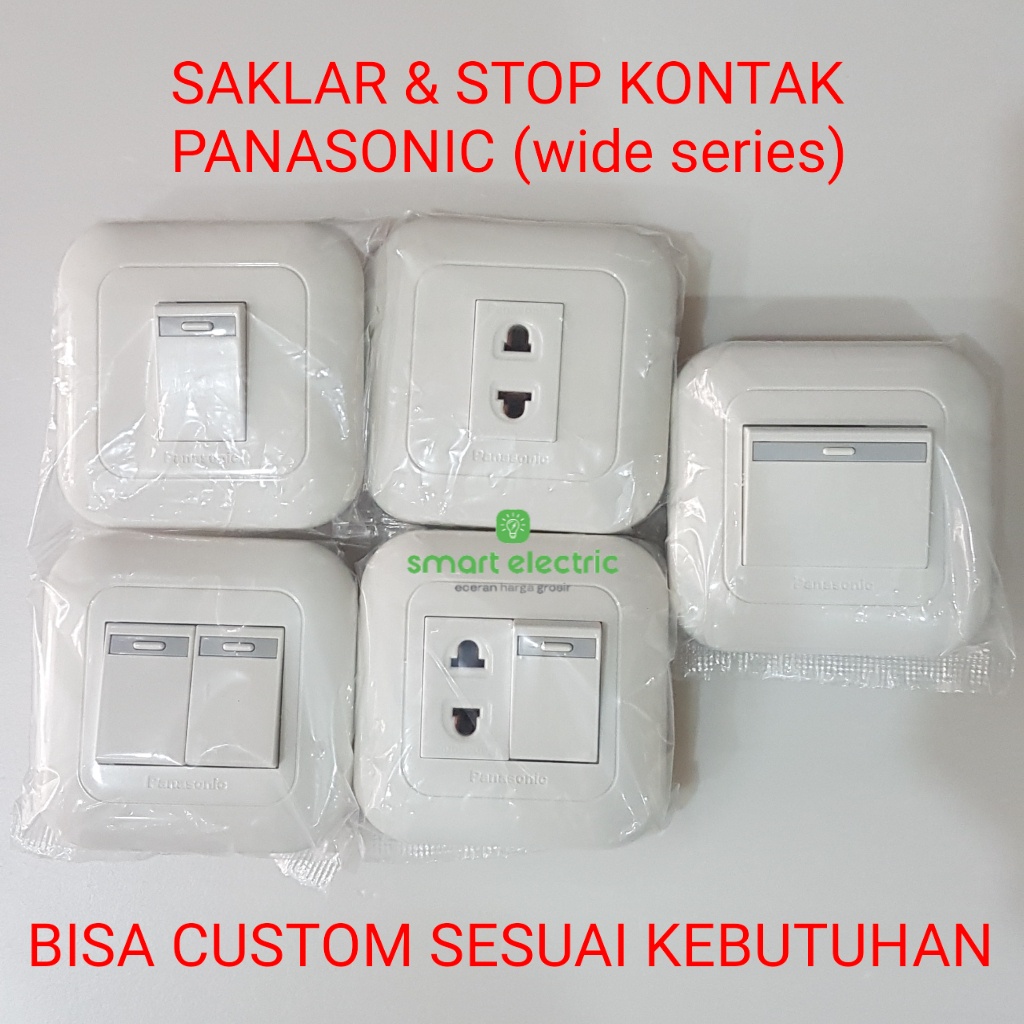 Jual Panasonic Saklar & Stop Kontak Wide Series Custom Sesuai Kebutuhan ...