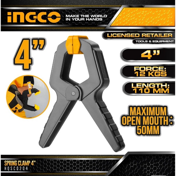 Jual Spring Clamp 4 Inch INGCO HQSC0204 Catok Klem Quick Clip Klip ...