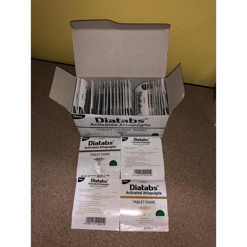 Jual PER STRIP New diatabs diatab isi 4 tablet obat diare | Shopee ...